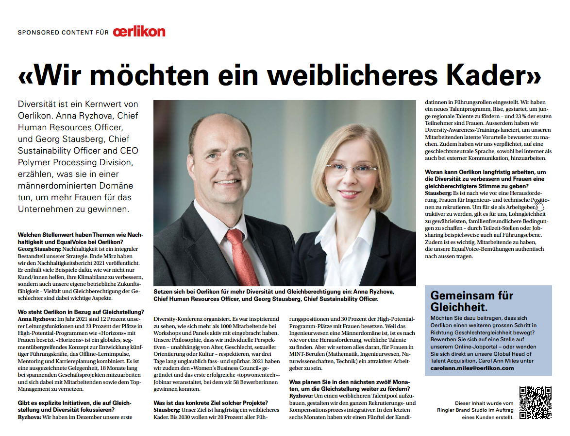 Interview A. Ryzhova and G. Stausberg | Oerlikon